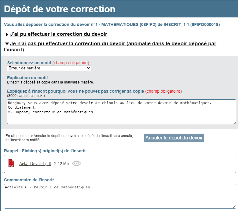 Utiliser CEL pour télécharger les copies des apprenants et déposer les ...