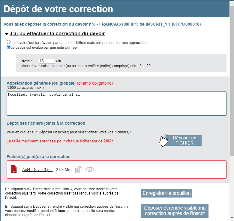 Utiliser CEL pour télécharger les copies des apprenants et déposer les ...